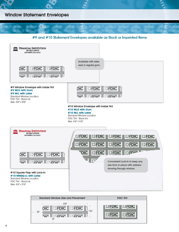 Financial Envelopes Catalog – General Financial Supply